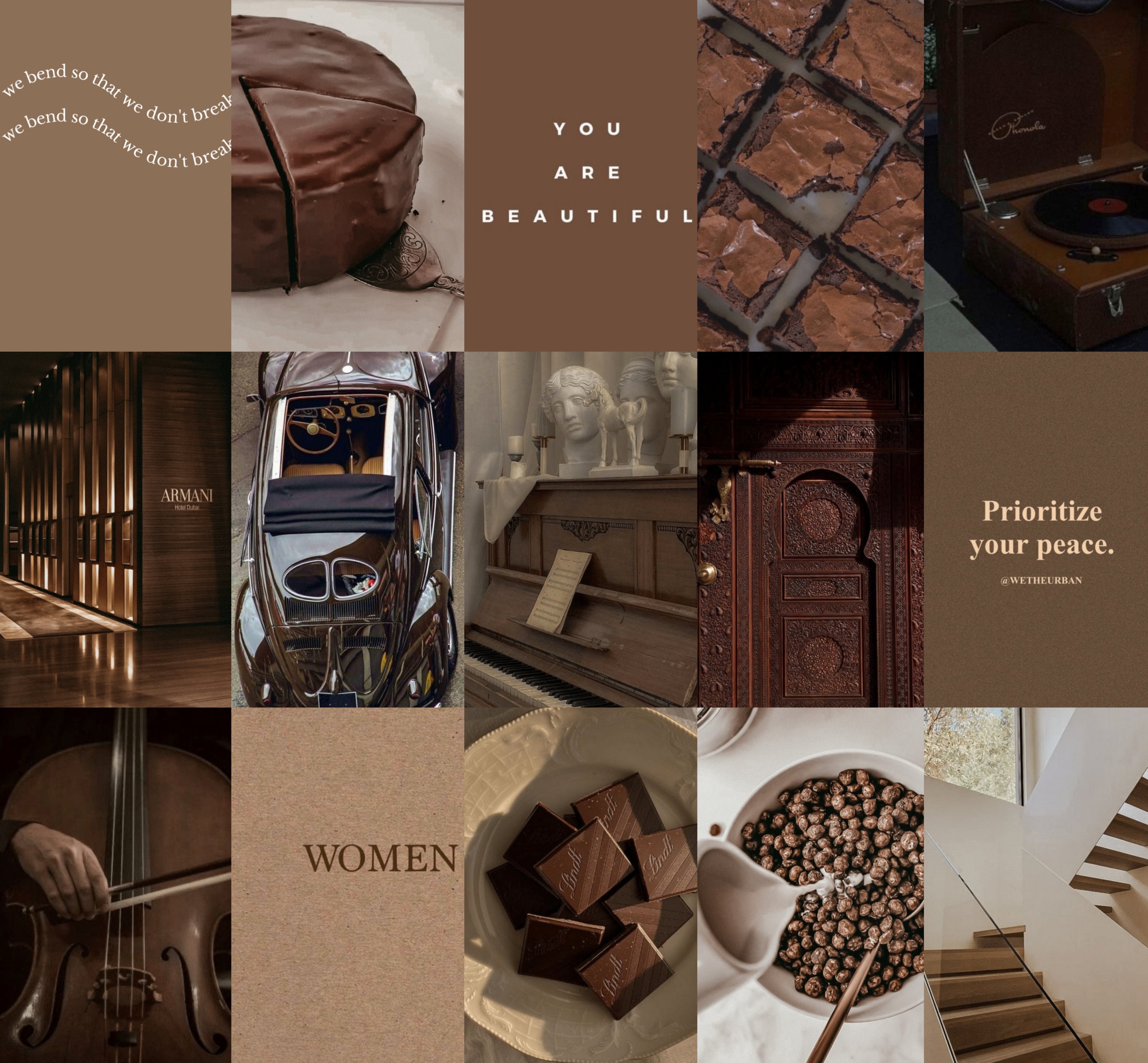 100 PCS Brown Aesthetic Wall Collage Coffee Aesthetic Wall - Etsy