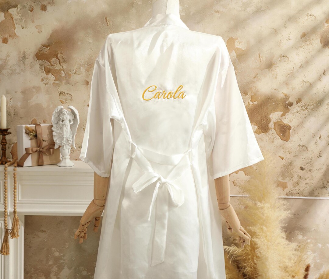 Personalized Bridesmaid Robes, Silk Bridesmaid Robes, Bridal Getting ...