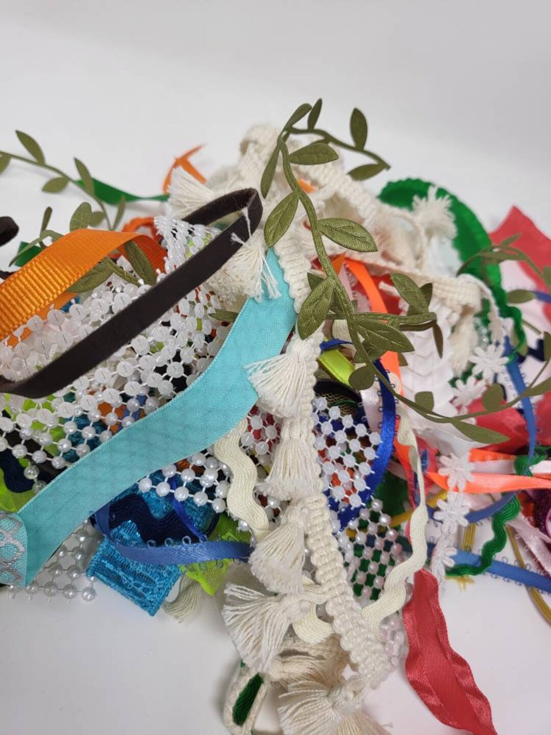 Colorful Trim Bundle – Assorted Ribbons, Elastic, and Decorative Trims ...