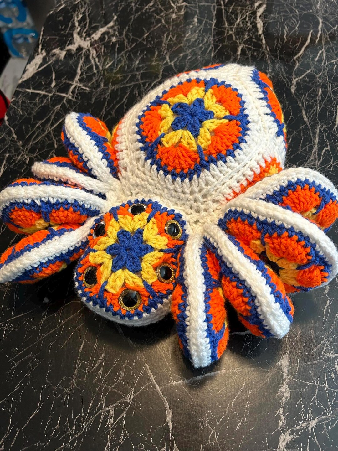 Handmade Crochet African Flower Tarantula Spider: Unique Decor Toy - Etsy