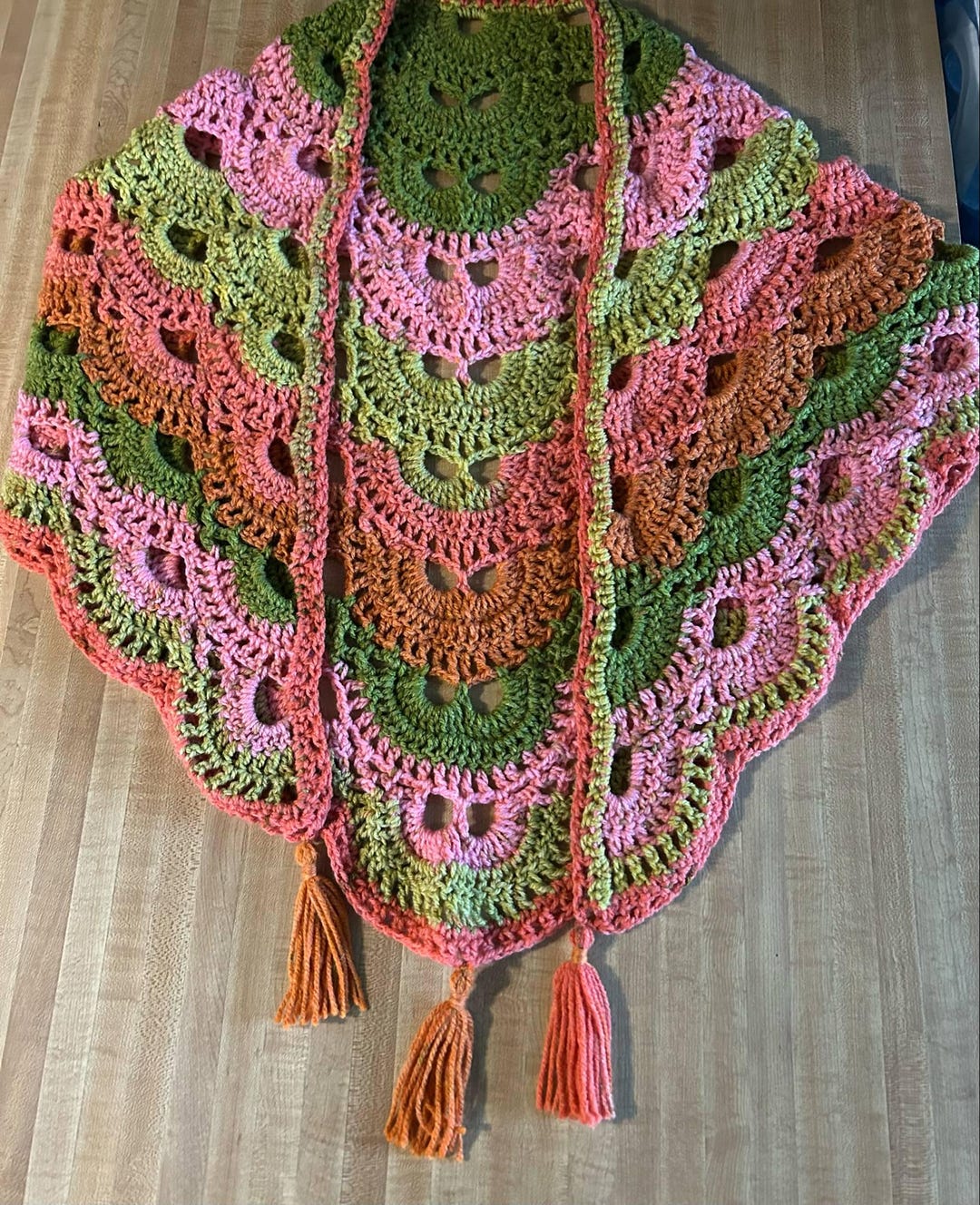 Beautiful Crochet Virus Shawl / Wrap - Etsy