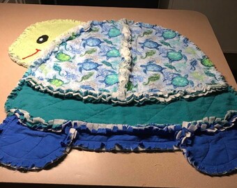 Turtle Rag Quilt - Etsy