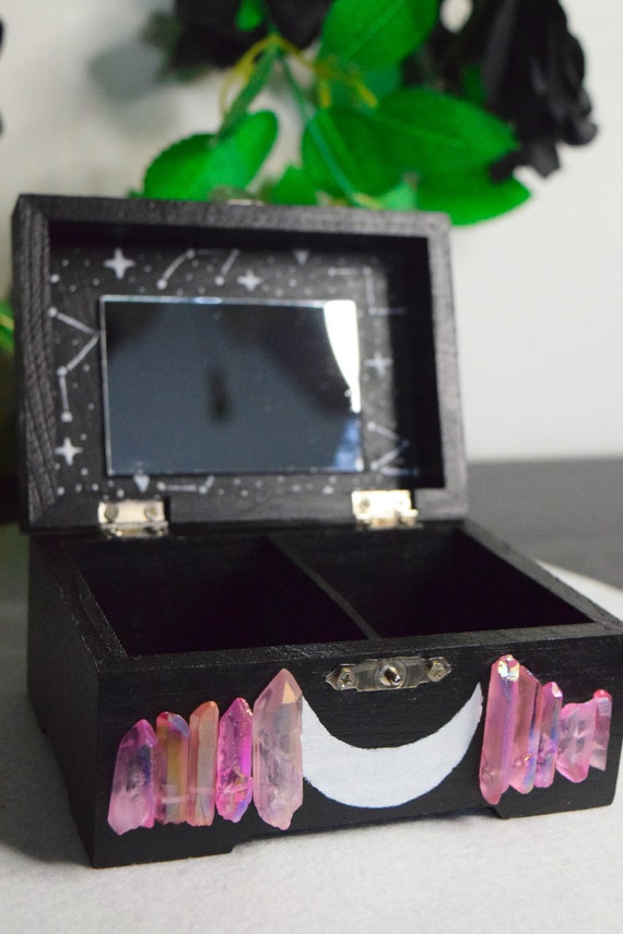 Jewelry Boxes Handmade Gothic Wooden storage Sacred Moth Jewelry Box ...