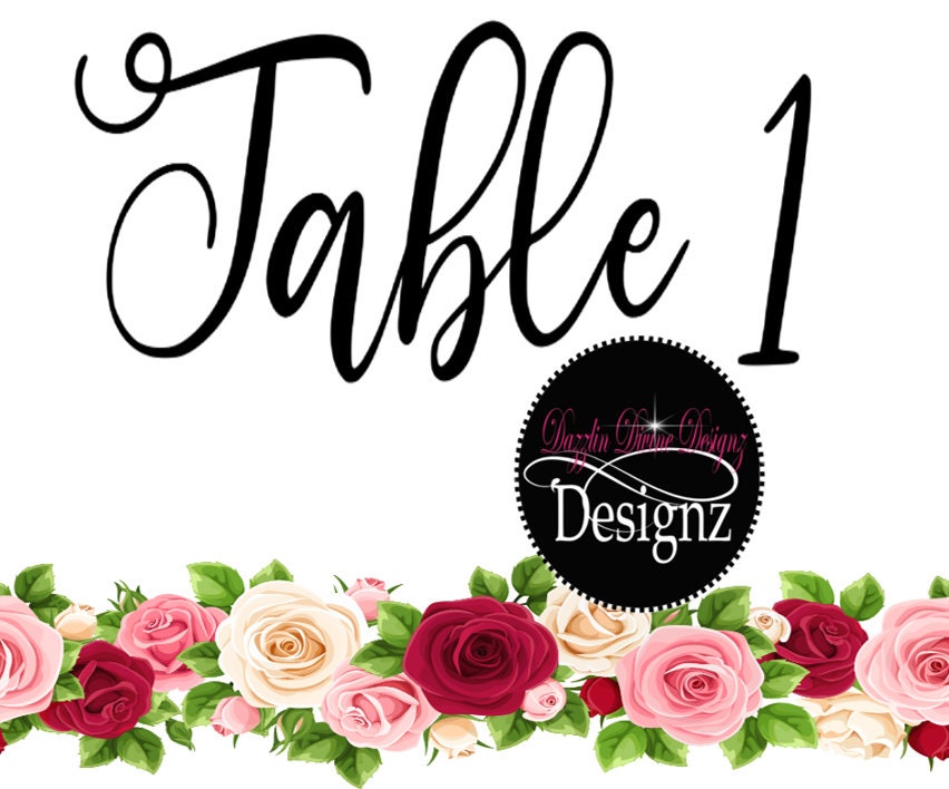 Wedding Table Signs , Printable Wedding Sign, Table Signs, Wedding ...