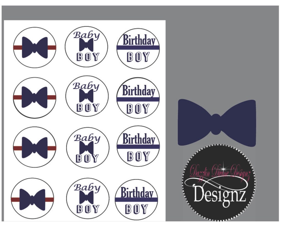 Baby Boy Cupcake Toppers Baby Boy Cupcake Toppers PDF - Etsy