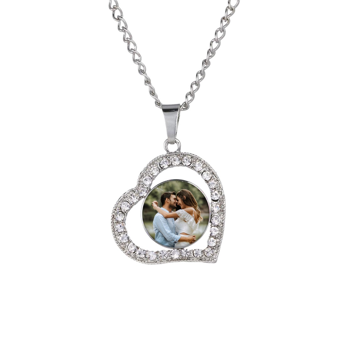Personalized Photo Heart Pendant Necklace - Etsy