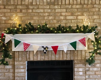 Christmas Fabric Banner - Etsy