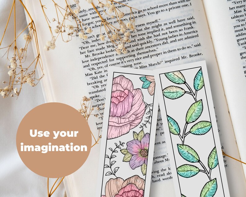 8 Printable Coloring Bookmarks | Boho Printable Coloring Bookmarks ...