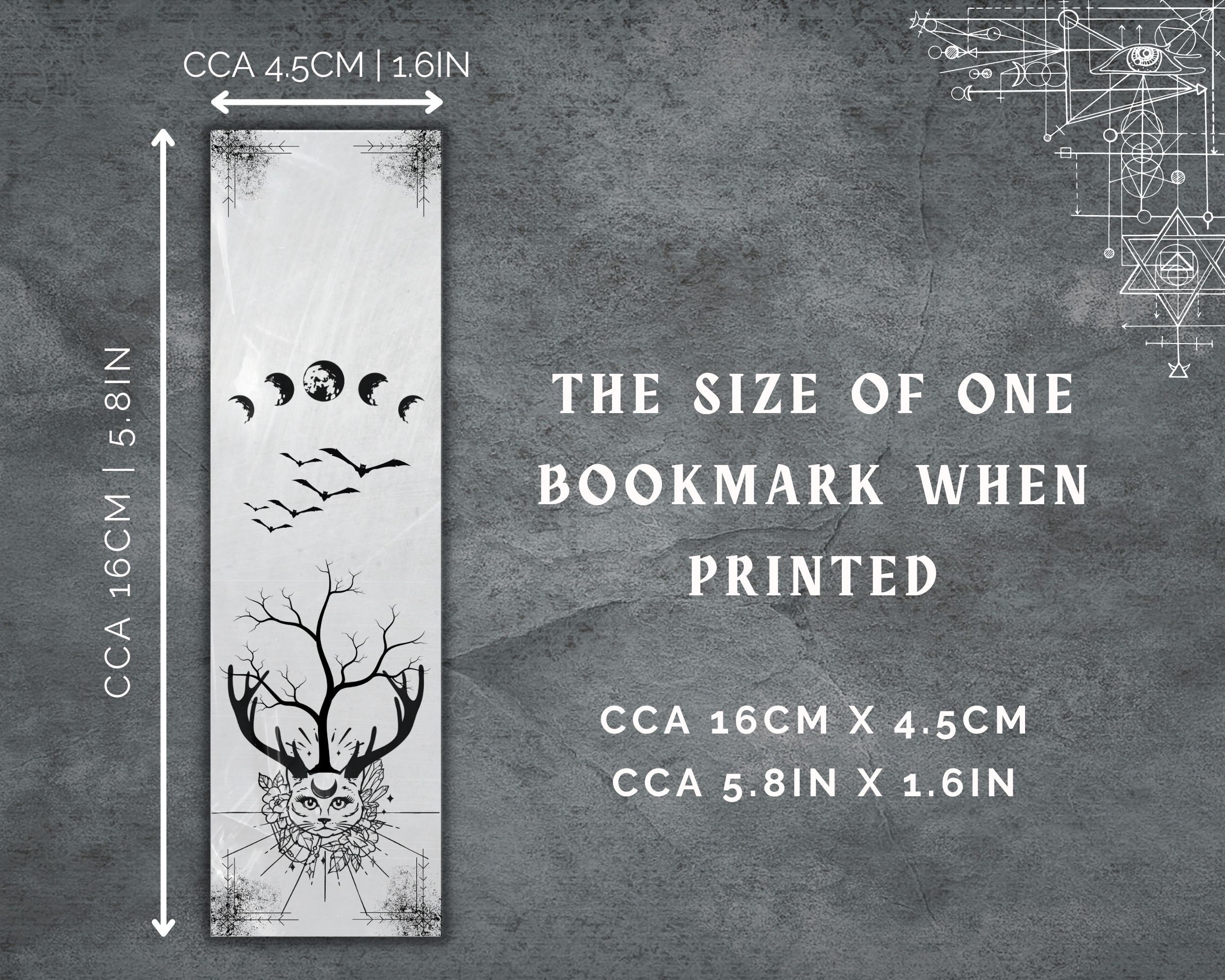 Witchy Bookmark Printable | Magic Bookmarks | Grimoire Bookmark ...