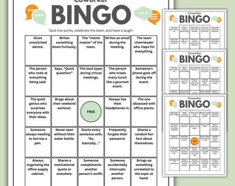 Team Building Bingo Game Office Version - Etsy
