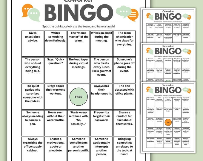 Editable Coworker Bingo, Work Bingo, Office Bingo Printable, Bingo Game ...
