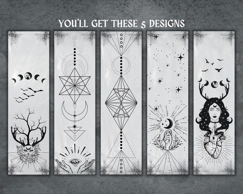 Witchy Bookmark Printable | Magic Bookmarks | Grimoire Bookmark ...