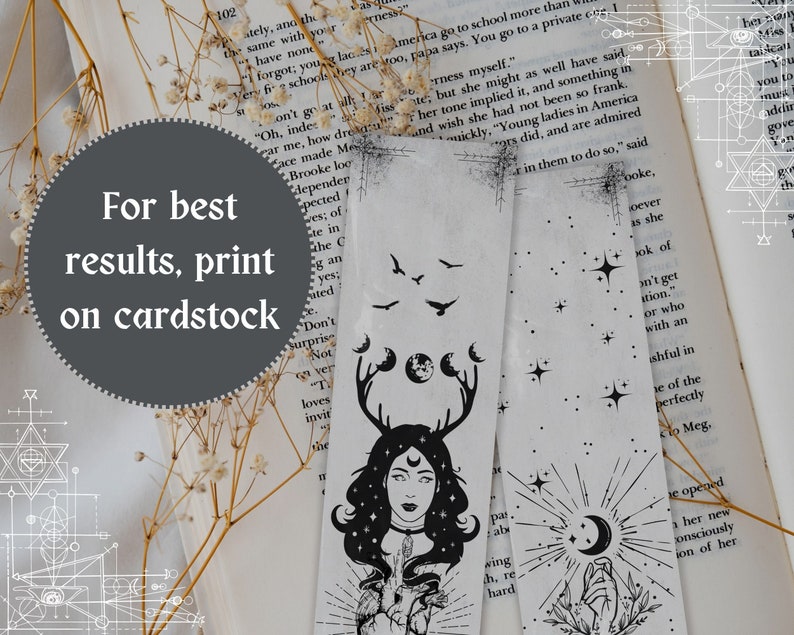 Witchy Bookmark Printable | Magic Bookmarks | Grimoire Bookmark ...