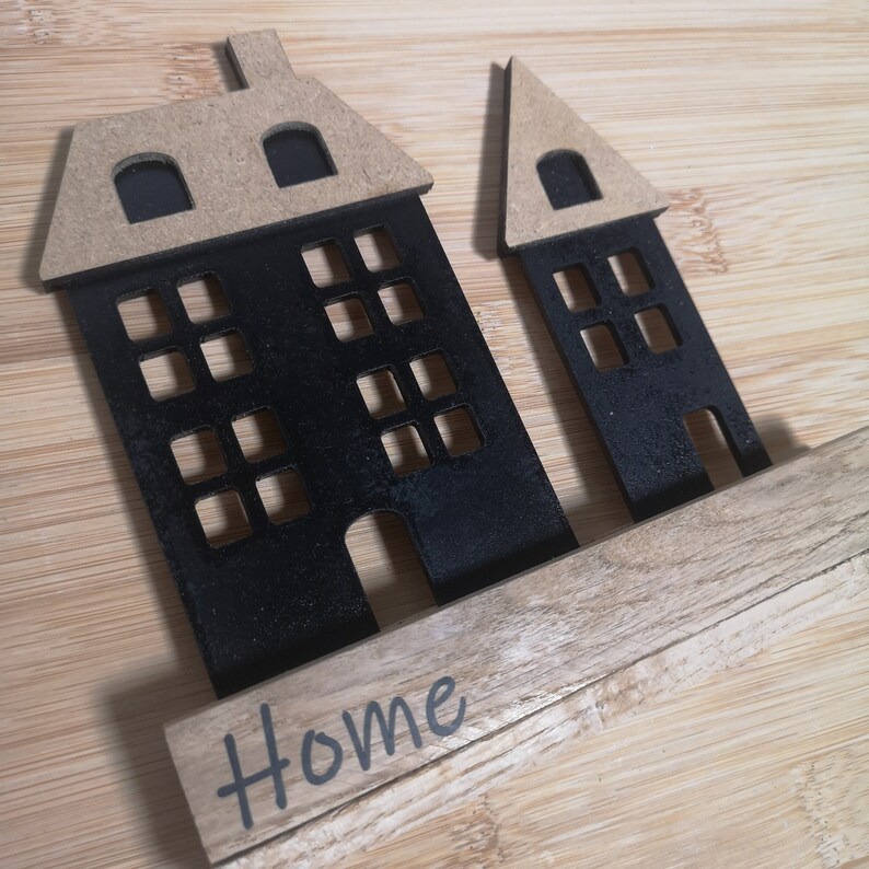 Svg * 3 Houses for the Stand Made of Blocks * Plotter Laser File - Etsy