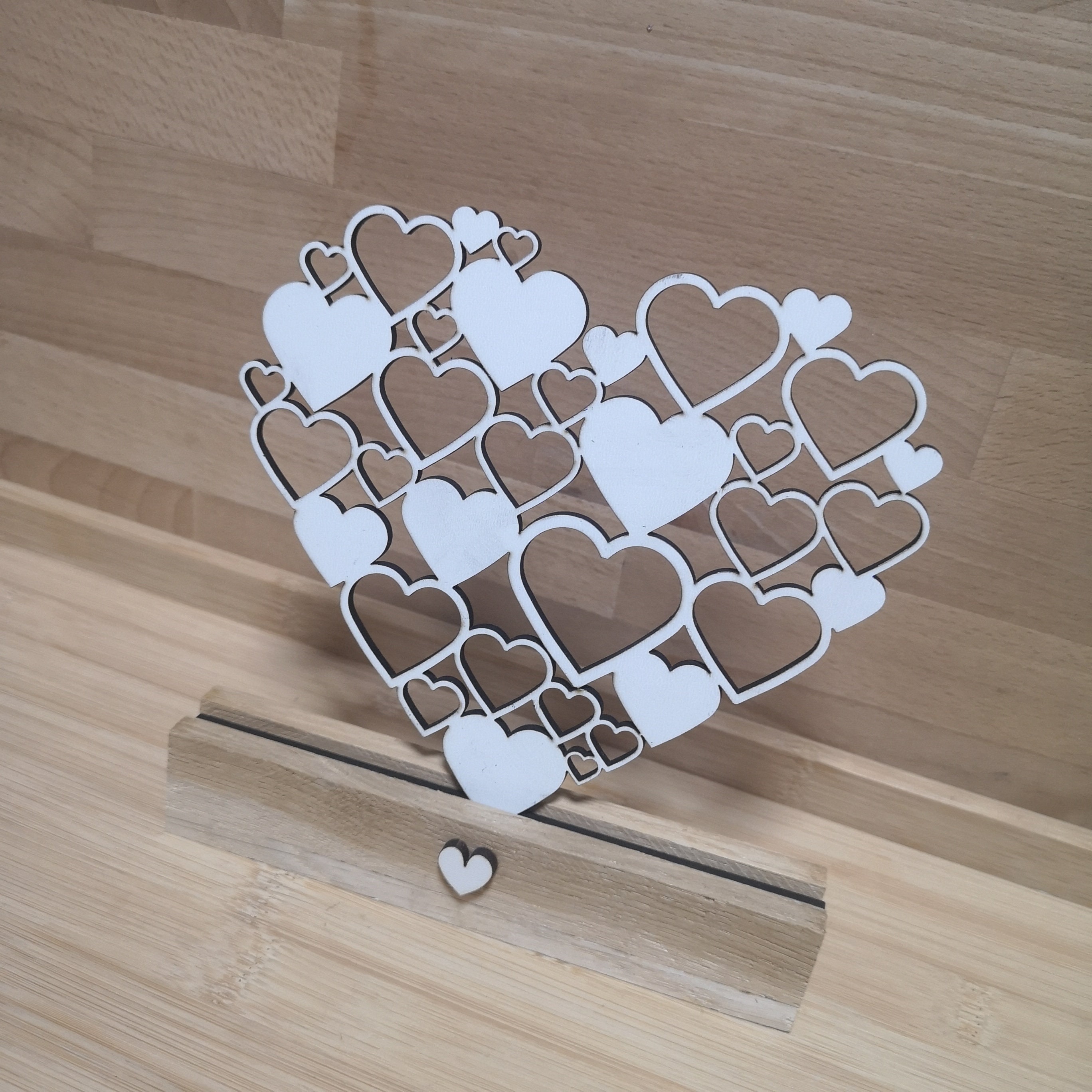 SVG * Heart for the Stand Made of Blocks * Sticker * Plotter Laser File ...