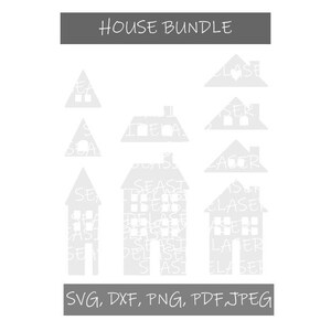 Svg * 3 Houses for the Stand Made of Blocks * Plotter Laser File - Etsy