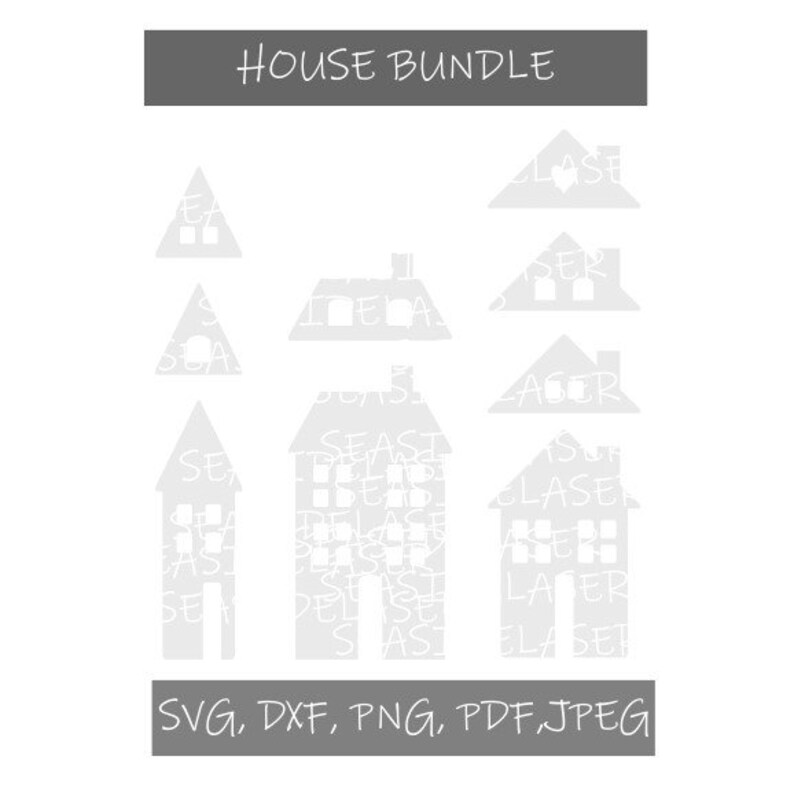 Svg * 3 Houses for the Stand Made of Blocks * Plotter Laser File - Etsy