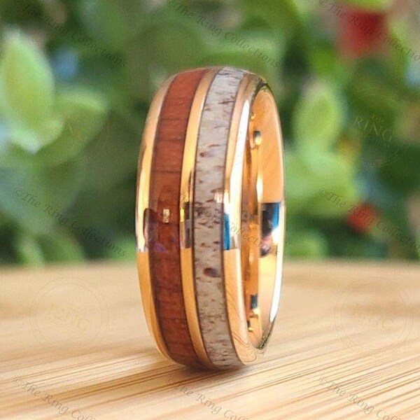 Elk Antler Ring - Etsy