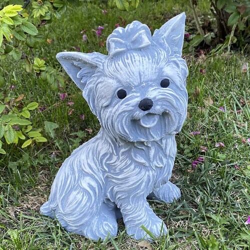 Yorkie Yorkshire Terrier Concrete Statue Indoor/ Outdoor - Etsy