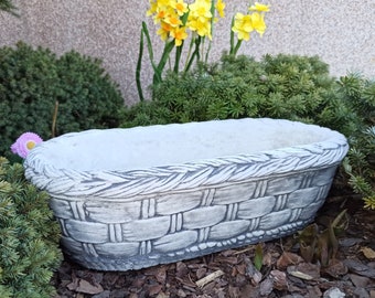 Basket Cement Planter - Etsy