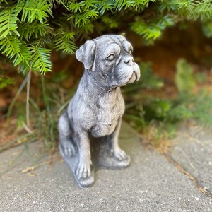 Boxer Dog Statue, Little Mastiff Sculpture, Boxer Dog Garden Element ...