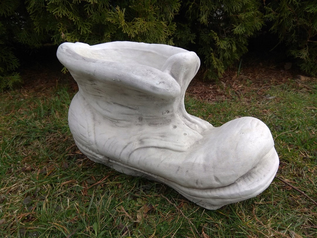 Funny Boot Solid Stone Statue Concrete Shoe Planter Old Shoe - Etsy