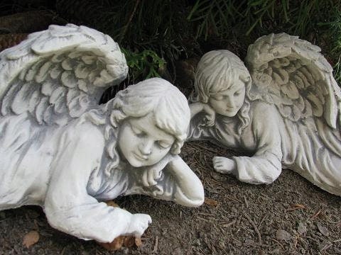 Baby Angel Statues 2 in 1 Concrete Cherubs Solid Stone - Etsy