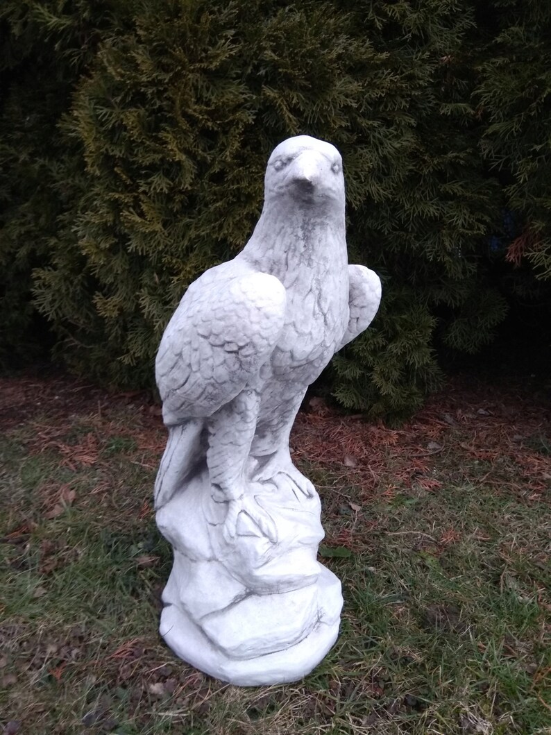 Large Eagle Statue Stone Hawk Sculpture Concrete Bald Eagle - Etsy