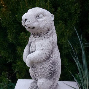 Obedient Marmot Concrete Statue, Rodent Garden Decor, Solid Stone ...