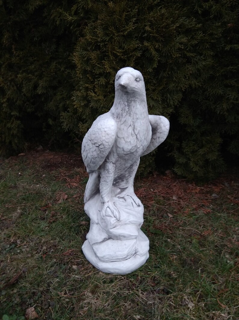 Large Eagle Statue Stone Hawk Sculpture Concrete Bald Eagle - Etsy