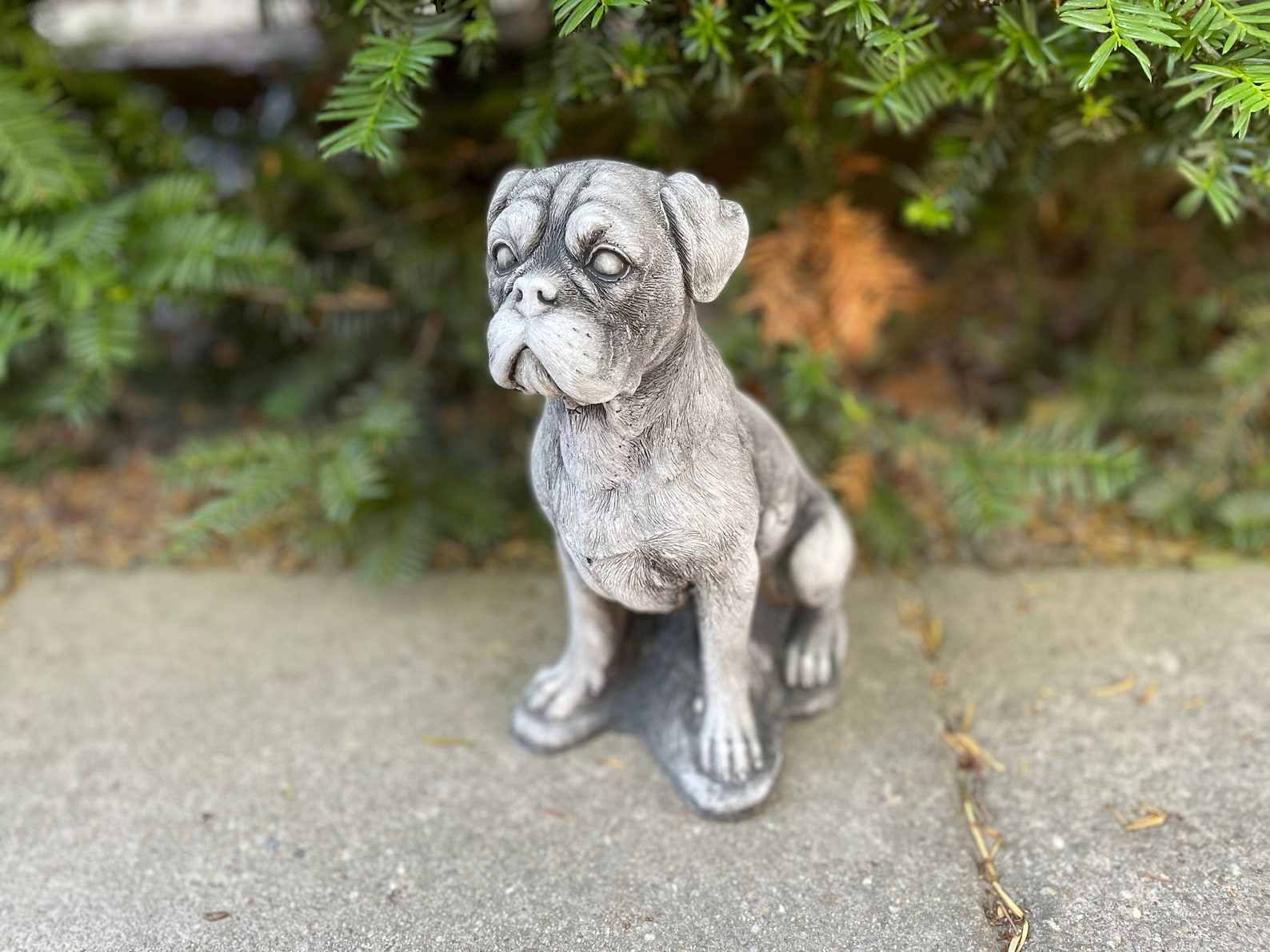 Boxer Dog Statue Little Mastiff Sculpture Boxer Dog Garden - Etsy