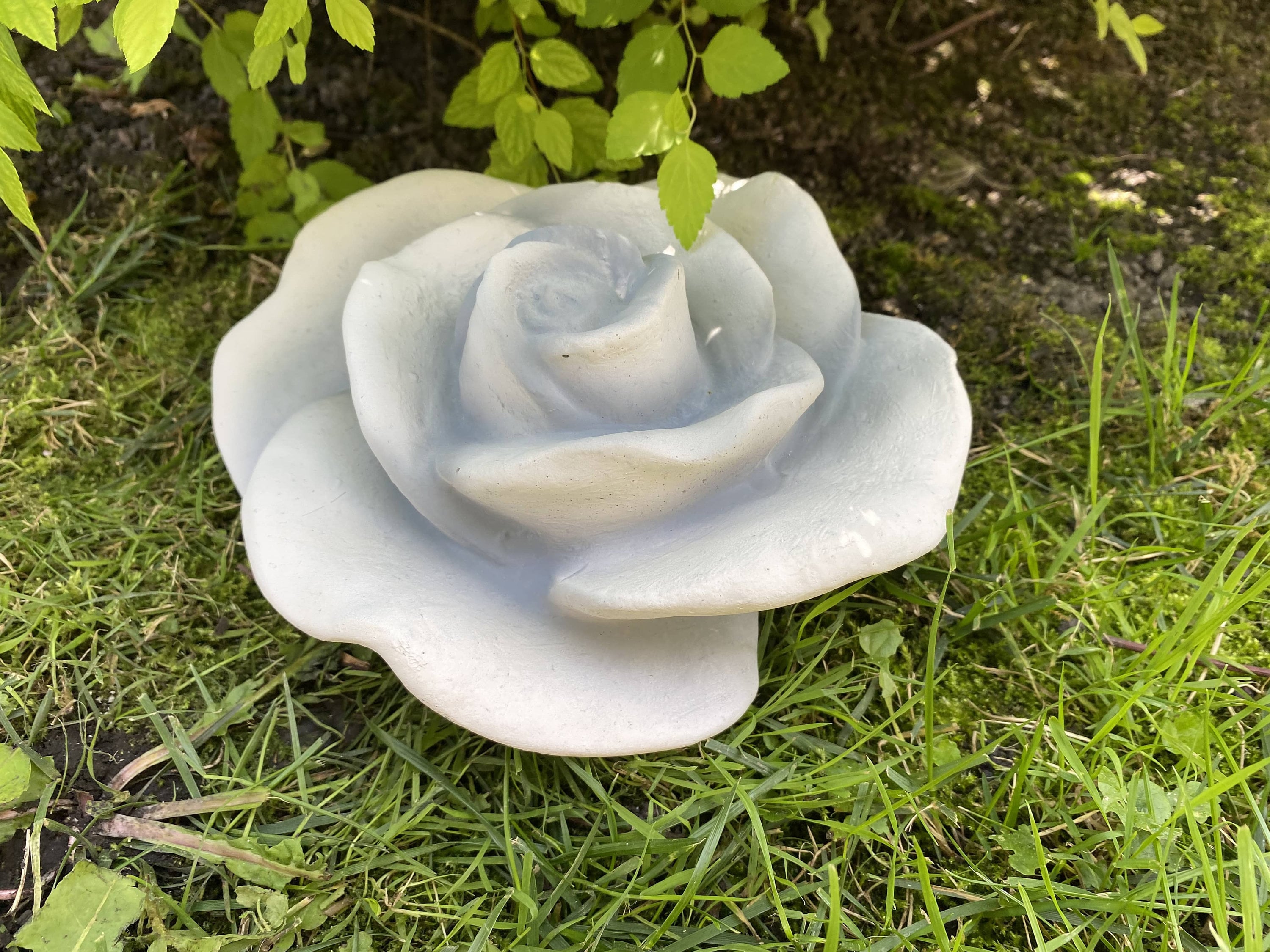 Rose Bud Statue Stone Flower Concrete Rose Garden Ornament - Etsy