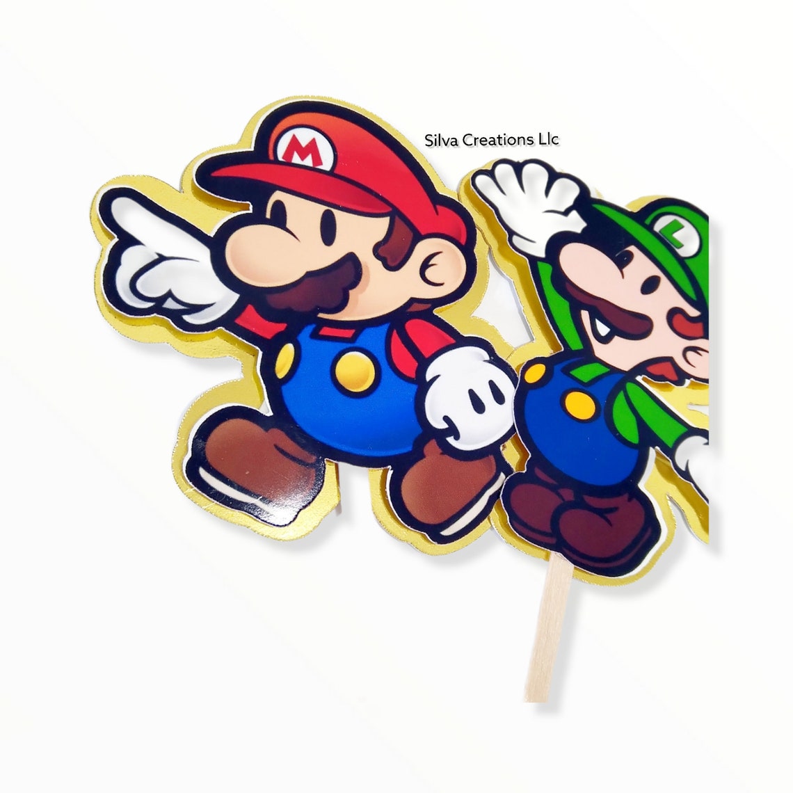 Mario Bros Cupcake Topper Mario Bros Party Supplies Mario - Etsy