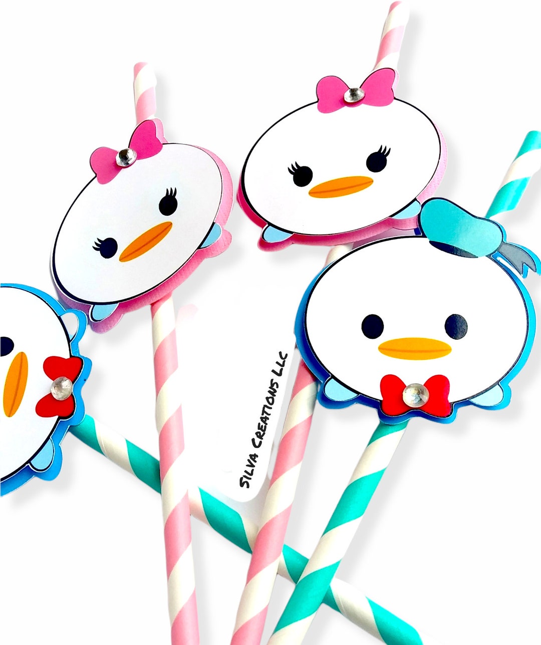 Donald Duck Straws Daisy Duck Birthday Straw Daisy Duck Favors Daisy ...