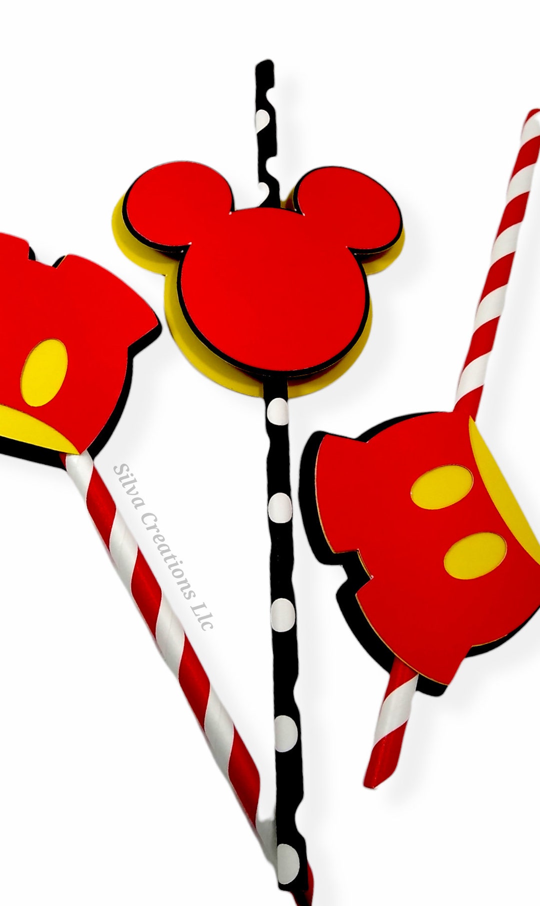 Mickey Mouse Party Straw Mickey Mouse Party Favors Mickey Birthday ...