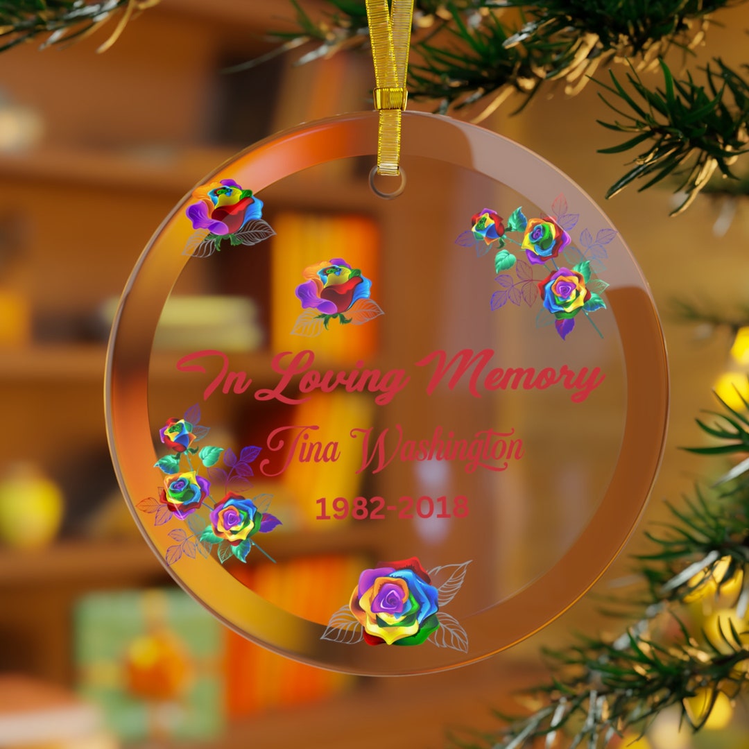 Personalized Christmas in Loving Memory Glass - Etsy