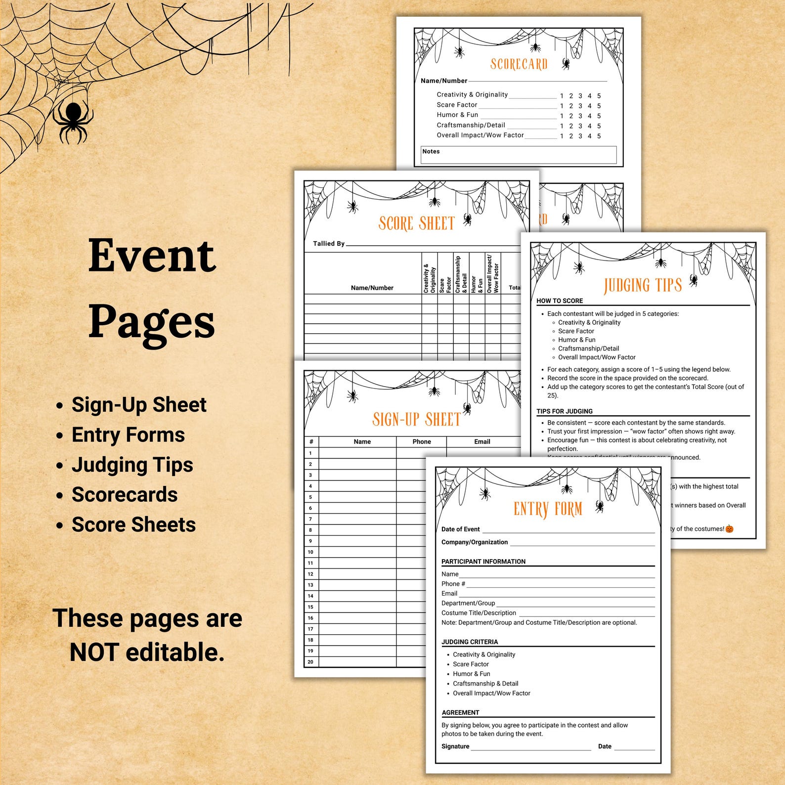 Halloween Costume Contest Kit, Canva Editable Winner Certificate ...