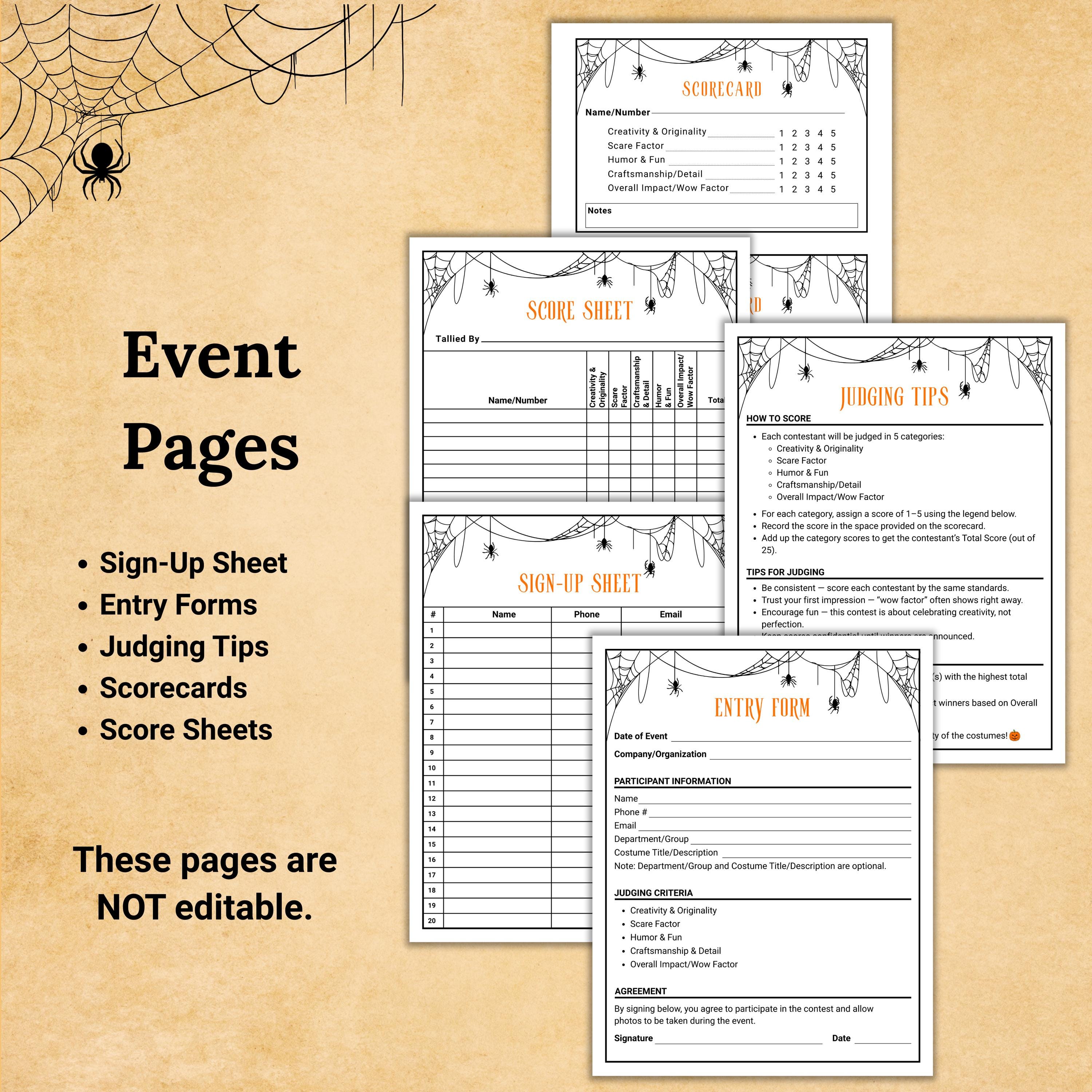 Halloween Costume Contest Kit, Canva Editable Winner Certificate ...