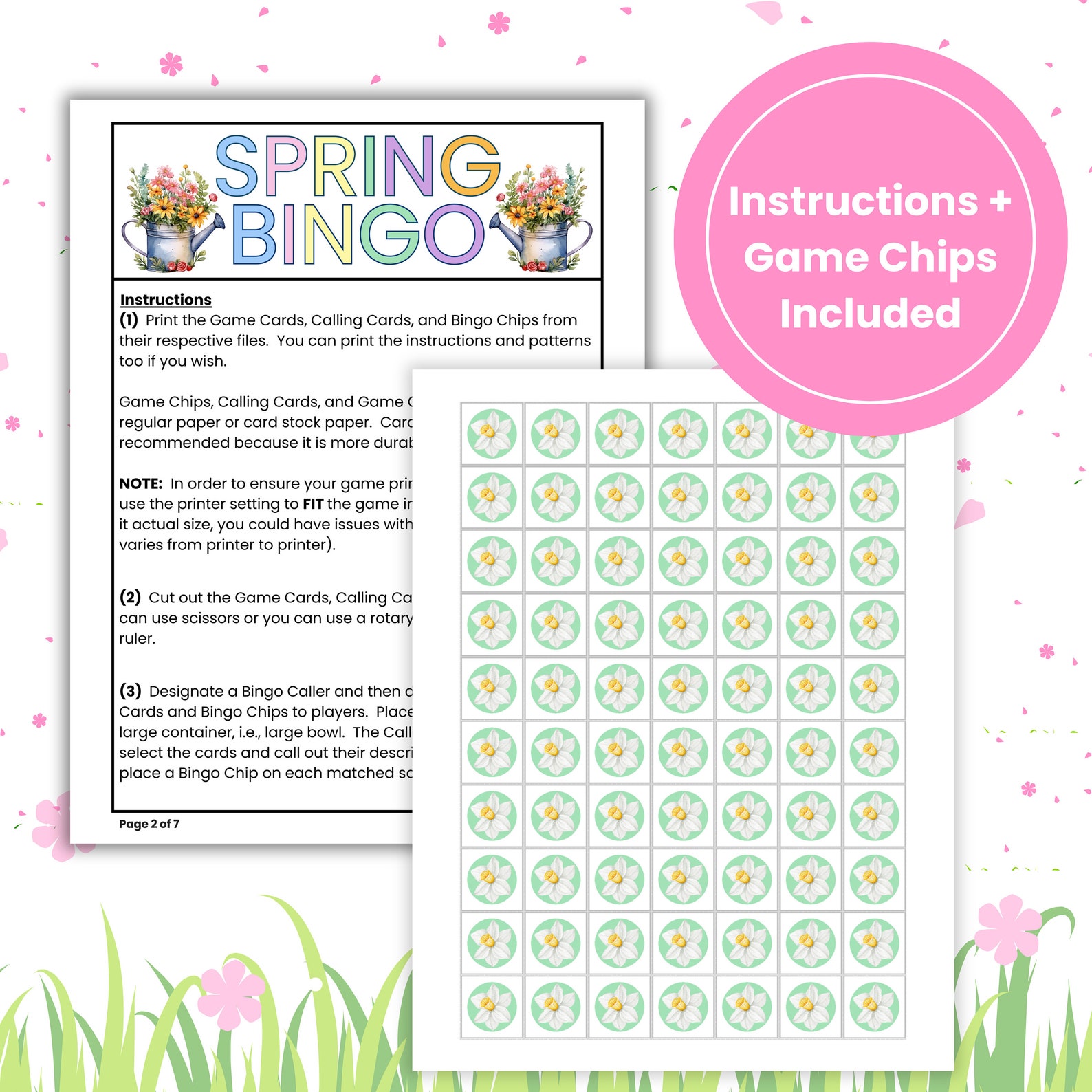 Printable Spring Bingo Games, Bingo Patterns, Springtime Bingo, Tea ...