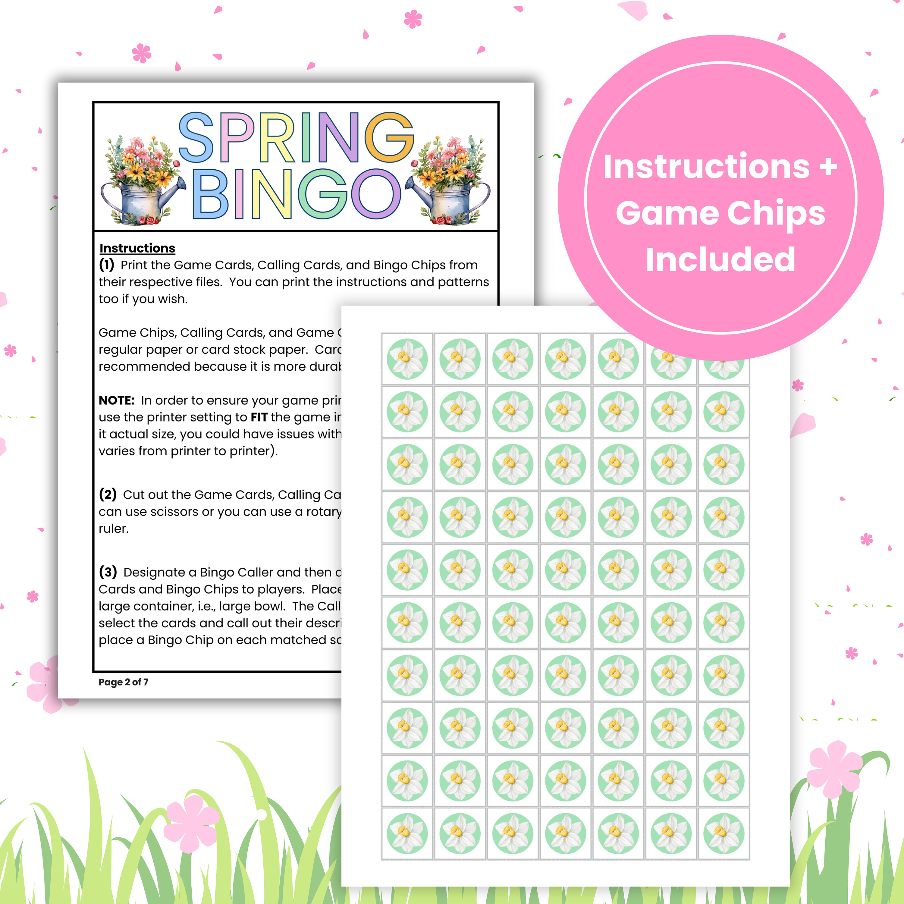 Printable Spring Bingo Games, Bingo Patterns, Springtime Bingo, Tea ...