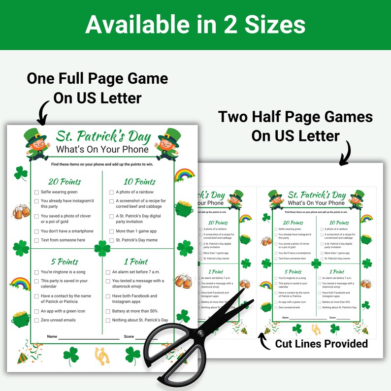 St Patricks Day Printable Party Game Bundle, Irish Party Games for ...