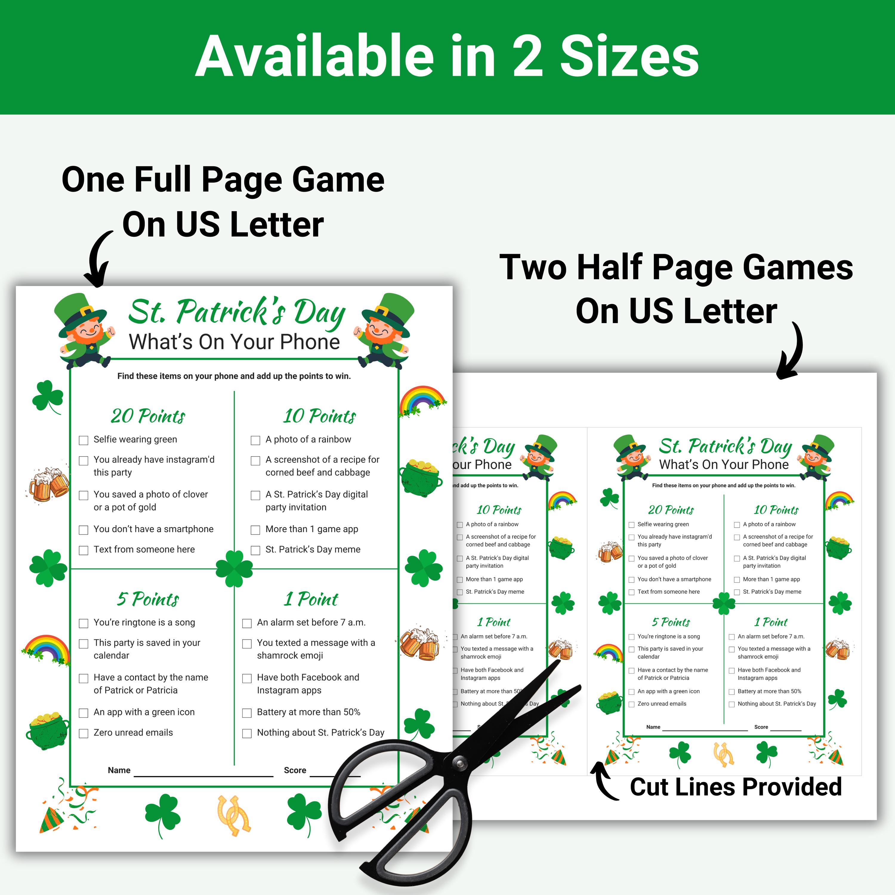 St Patricks Day Printable Party Game Bundle, Irish Party Games for ...