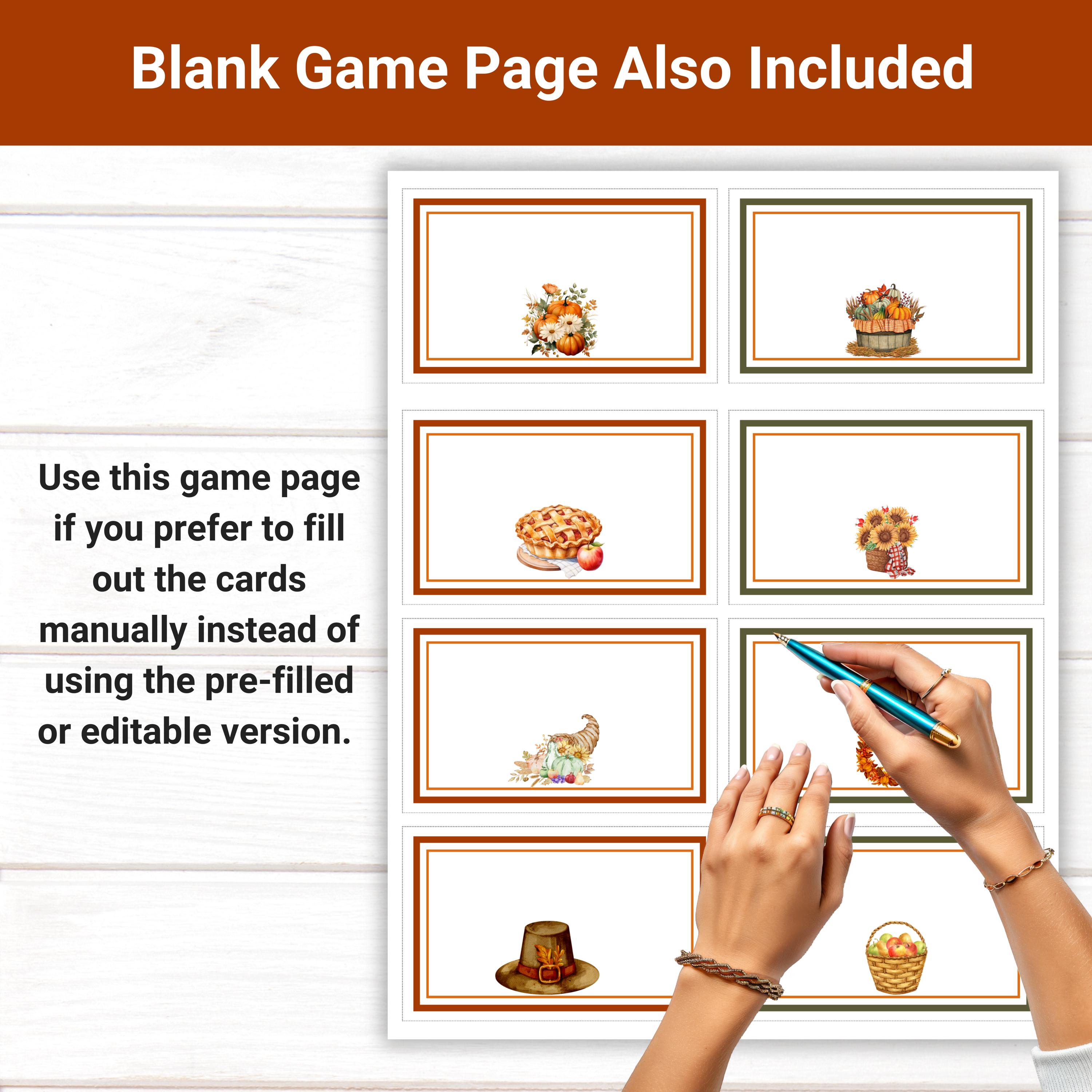 Thanksgiving Charades Party Game, Printable Charades Cards, Games for ...