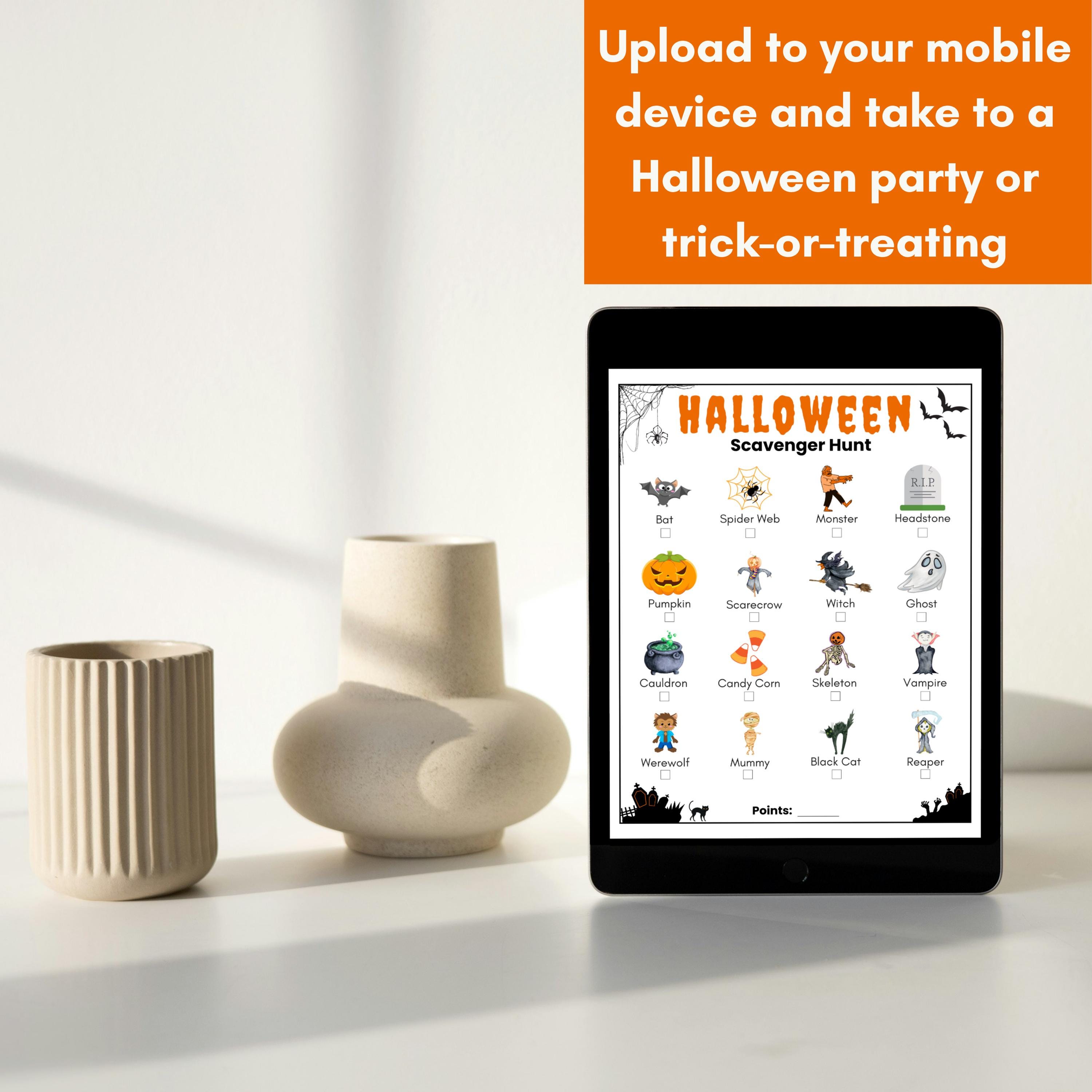 Halloween Scavenger Hunt Game, Printable Game for Kids, Teens, Adults ...