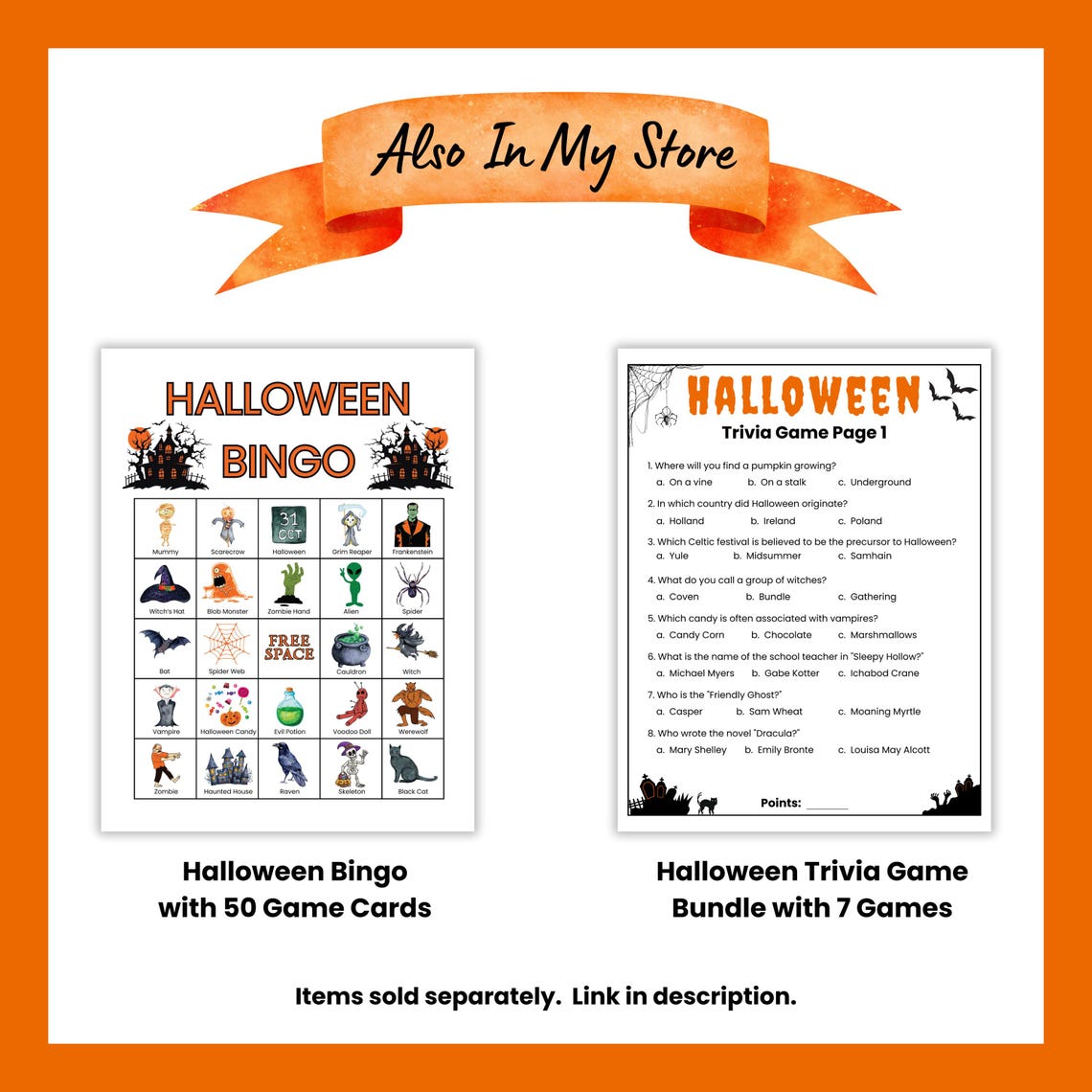 Halloween Scavenger Hunt Game, Printable Game for Kids, Teens, Adults ...