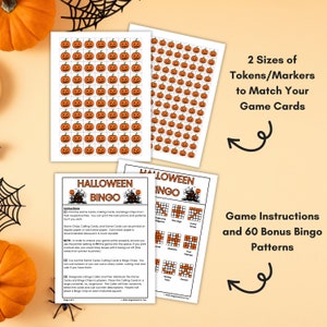 Halloween Bingo Game, 50 Unique Bingo Cards, Printable Halloween ...
