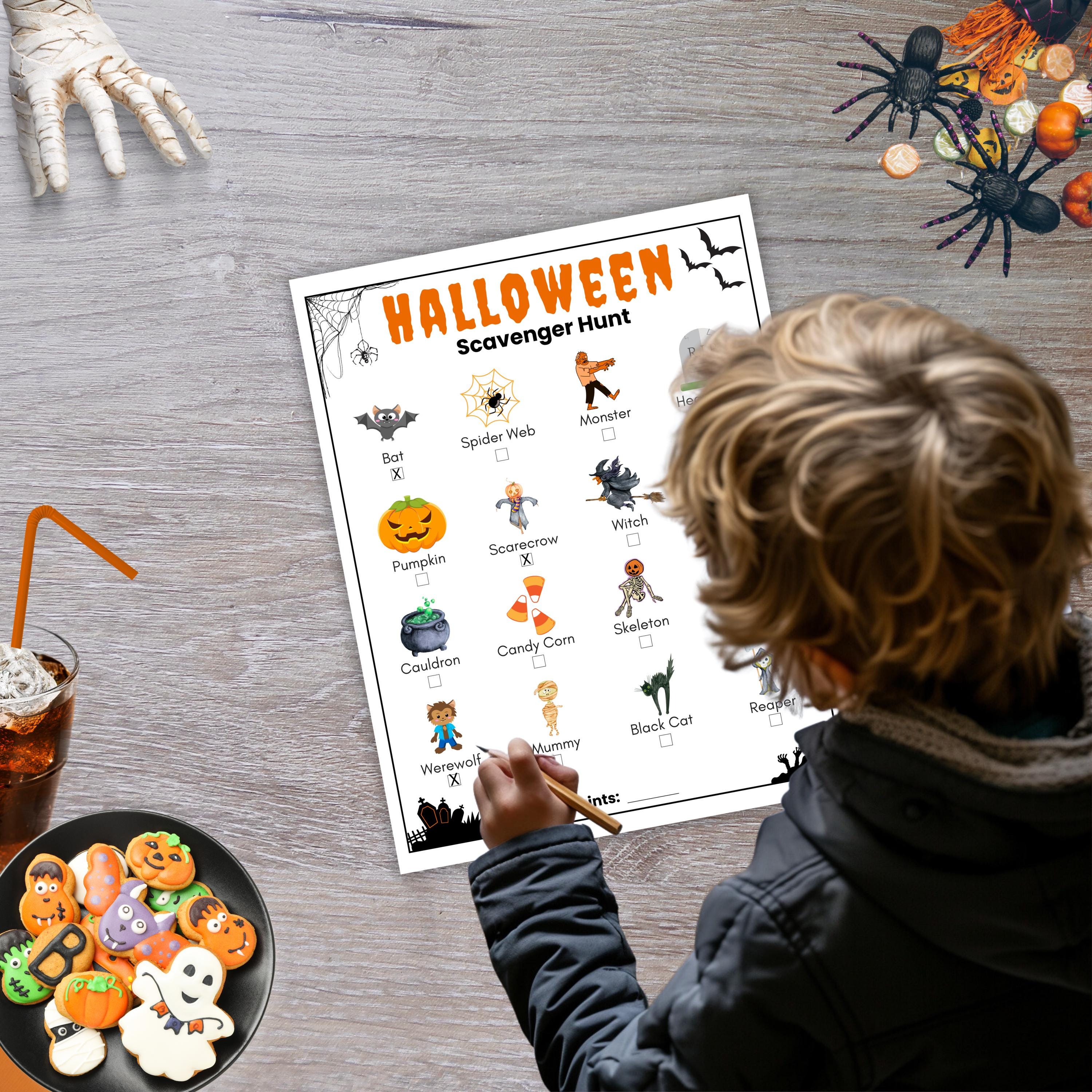 Halloween Scavenger Hunt Game, Printable Game for Kids, Teens, Adults ...