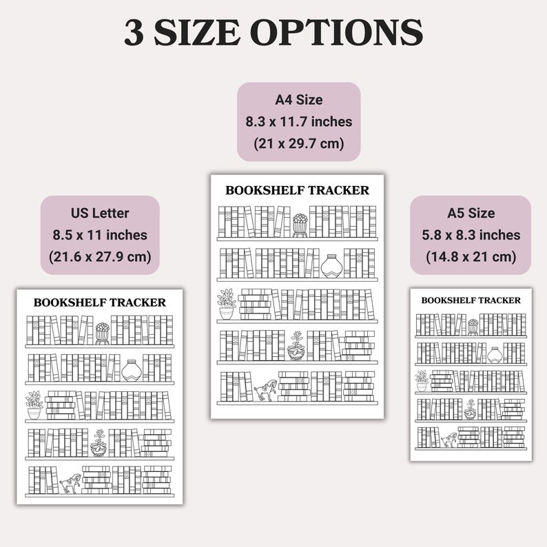 Bookshelf Reading Tracker, Printable Book Tracker, TBR Bookshelf ...