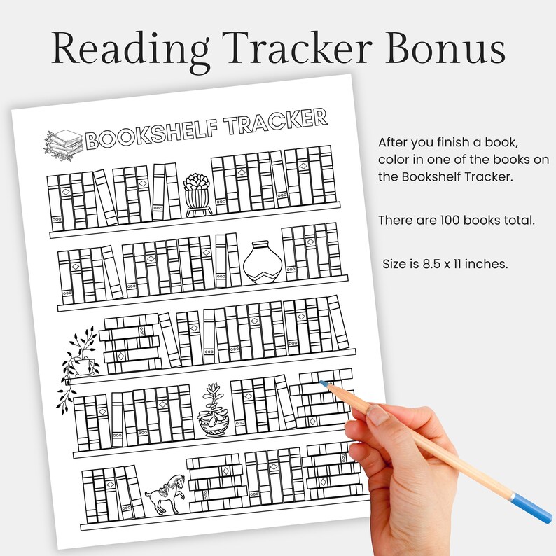 Simple Reading Tracker, Google Sheets Spreadsheet, Book Reading Planner ...