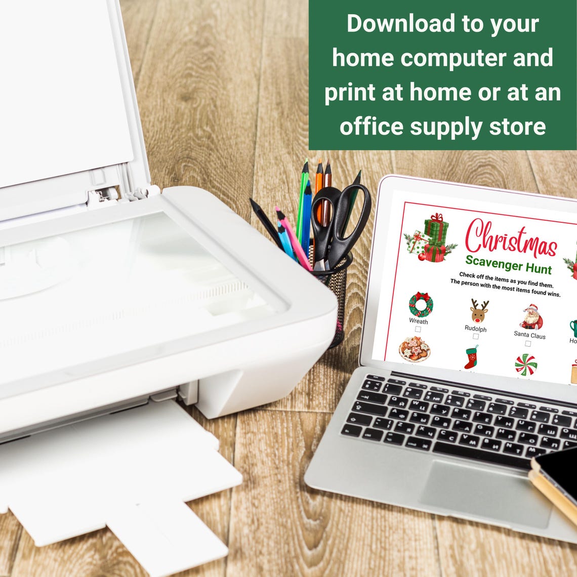 Christmas Scavenger Hunt Game, Games for Kids, School Games, Printable ...